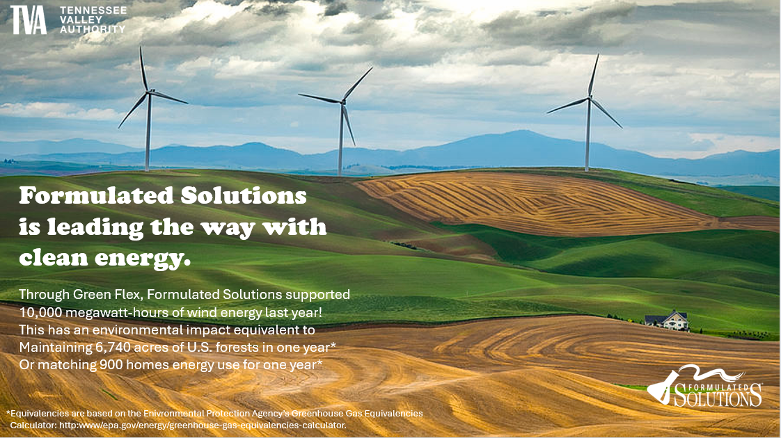 Formulated Solutions Recognized for Commitment to Wind Energy!